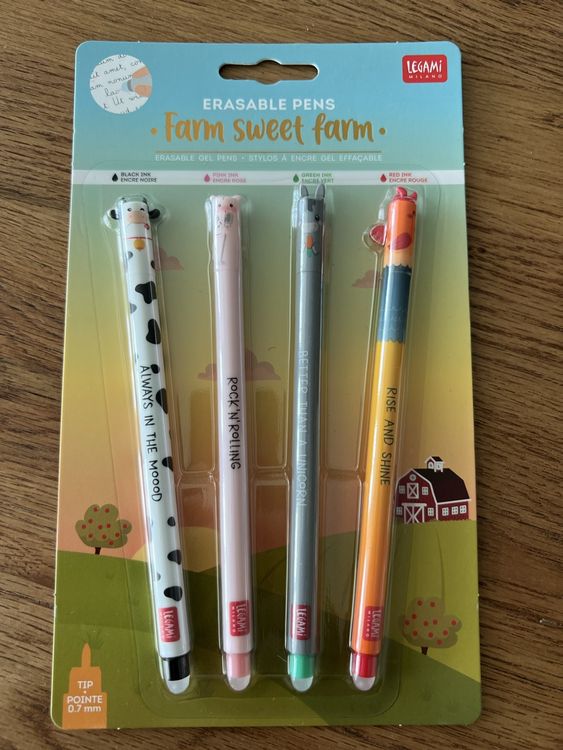Legami Radierbare Stifte, 4er Set "Farm Sweet Farm" | Kaufen auf Ricardo