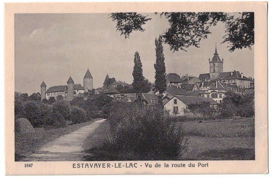 Estavayer-le-Lac, vu de la route du Port, vers 1930 (Gebraucht) in ...