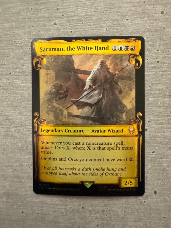 Silver Foil Showcase Saruman, the White Hand Lord of the Rin (Neu ...