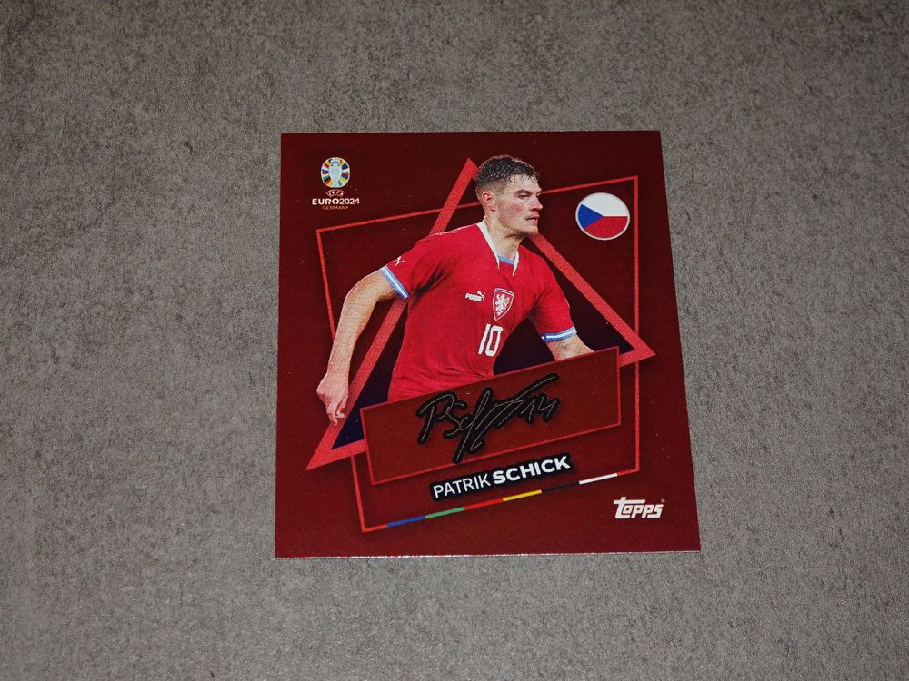 Topps SP Sticker CZE Schick mit Unterschrift, Euro/ EM 2024 (Neu ...