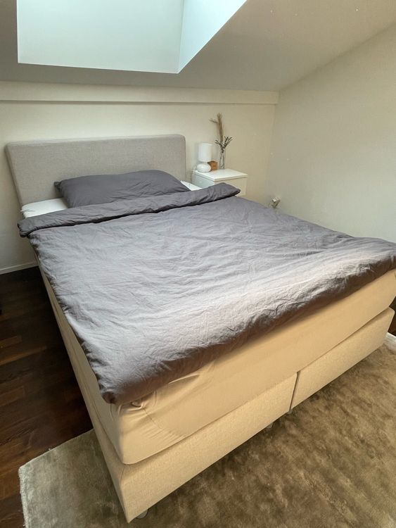Boxspringbett beige 140x200 | Kaufen auf Ricardo