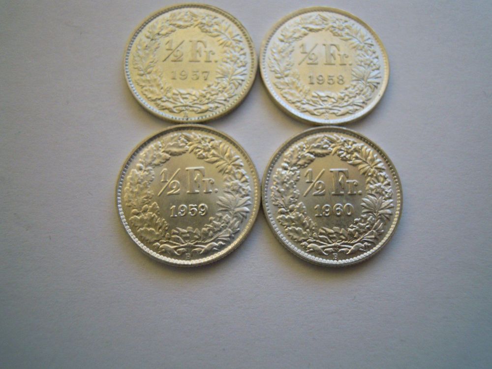 4 x 50 Rp. unz/stgl 1957/58/59/60 | Kaufen auf Ricardo