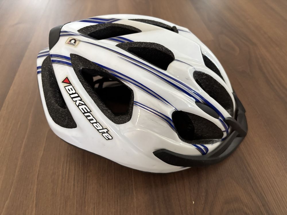 Bikehelm Bikemate Gr. 52-58 cm weiss blau guter Zustand (Gebraucht) in Urdorf für CHF 5 – mit ...