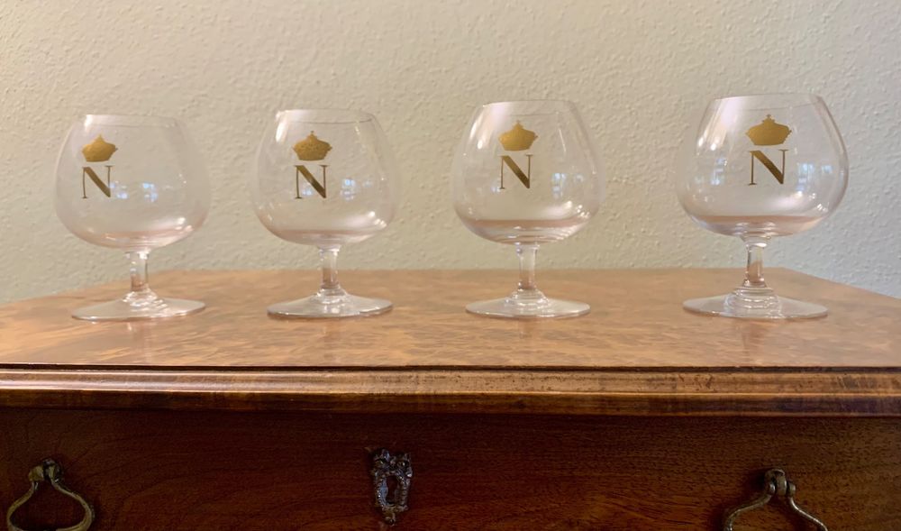 4 Bicchieri Baccarat Napoleon Gold N Crown Brandy. Vintage (Usato) a ...