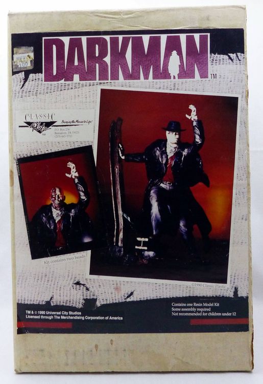 DARKMAN RESIN MODEL KIT WITH 2 HEADS CLASSIC 1990 UNIVERSAL (Neu und ...