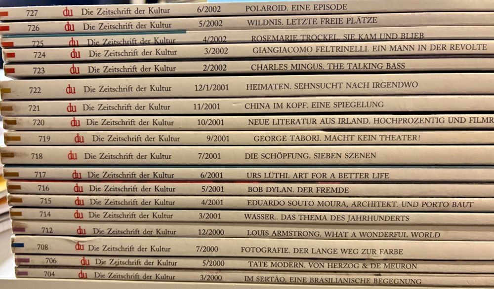 DU - Die Zeitschrift der Kultur (Gebraucht) in Gipf-Oberfrick für CHF ...
