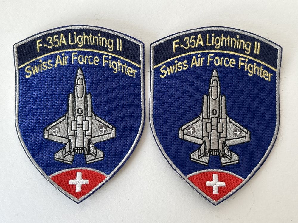 2x F-35A Aufnäher Patches Swiss Air Force Fighter | Kaufen auf Ricardo