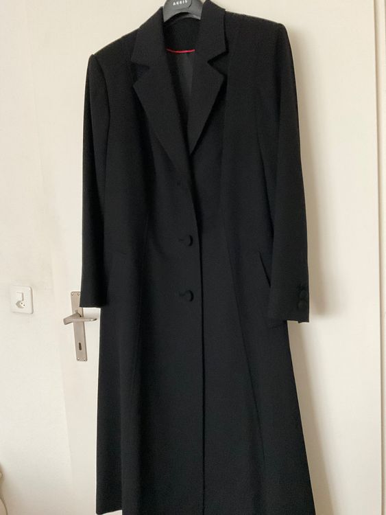 Haute Couture feine Wolle Kaschmir Mantel Gr 42/44 sw NEU (Neu (gemäss ...