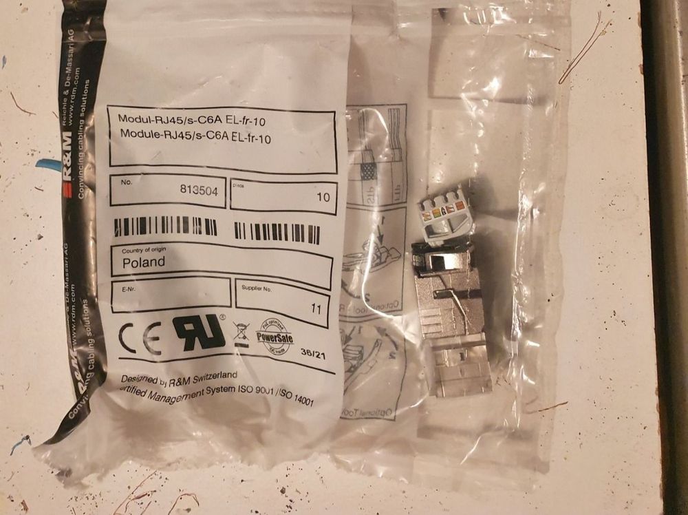 modul rj45/s c6a iso-fr 10 r&m cat6A (Neu und originalverpackt) in ...