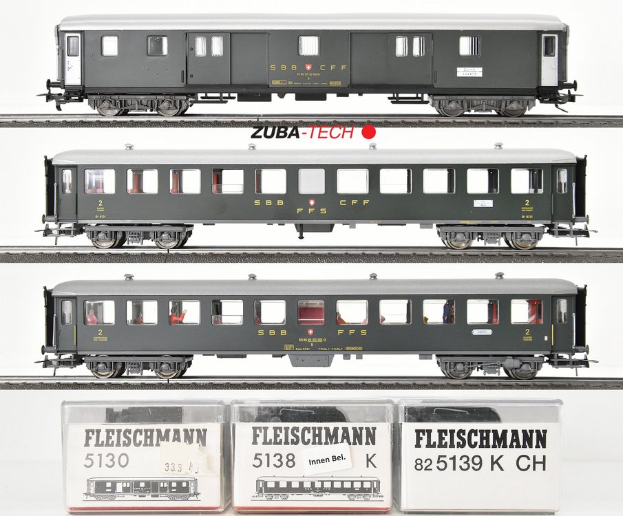 Fleischmann 3x Personenwagen der SBB, H0 GS mit OVP | Kaufen auf Ricardo
