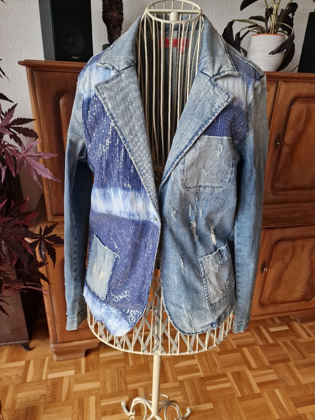 Veste jeans paillettes Manila Grace 38 (Neuf (Voir description)) à ...