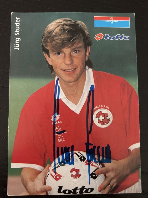 Jürg Studer signierte Karte CS SKA Schweiz Fussball Fanartik (Gebraucht) in Uetendorf für CHF 5 ...