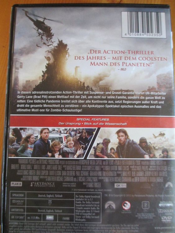 World War Z – Action Film mit Brad Pitt (Gebraucht) in Herisau für CHF ...
