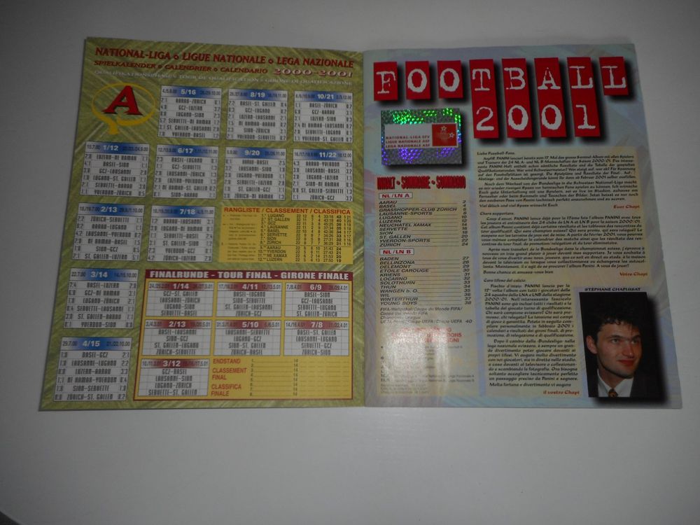 Panini Football Album 2001 komplett/Fussball/Schweizer NL (Gebraucht ...