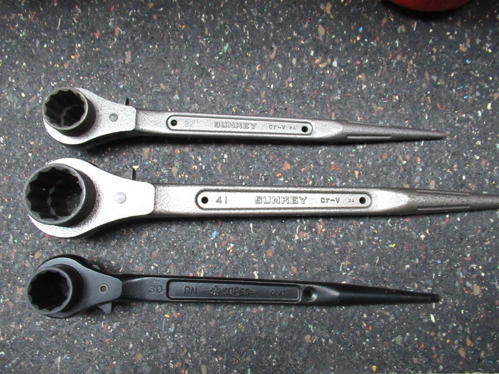 Stahlbau-Ratschen - 27/32 - 30/32 und 36/41 - 3 Stk. NEU (Neu (gemäss ...