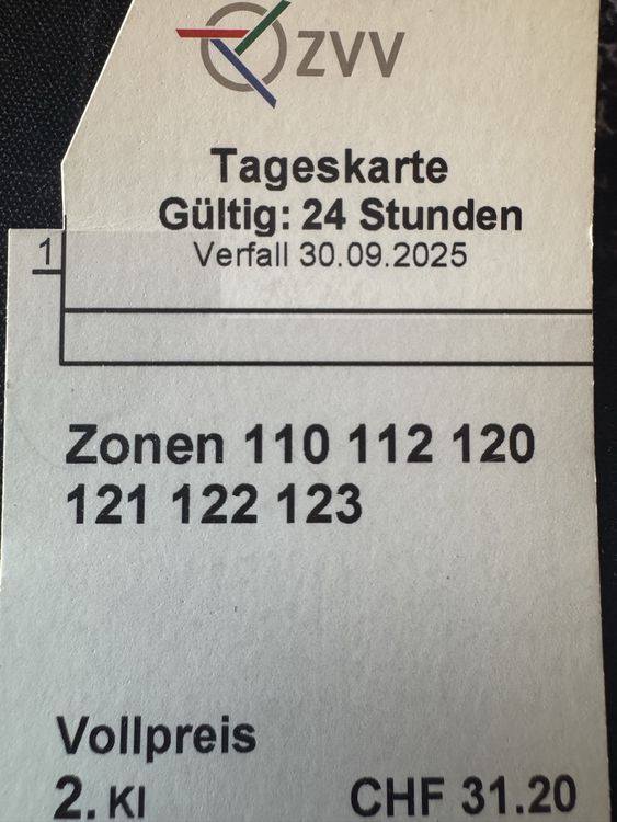 3x ZVV Billet (Neu und originalverpackt) in Baden für CHF 12 – mit ...