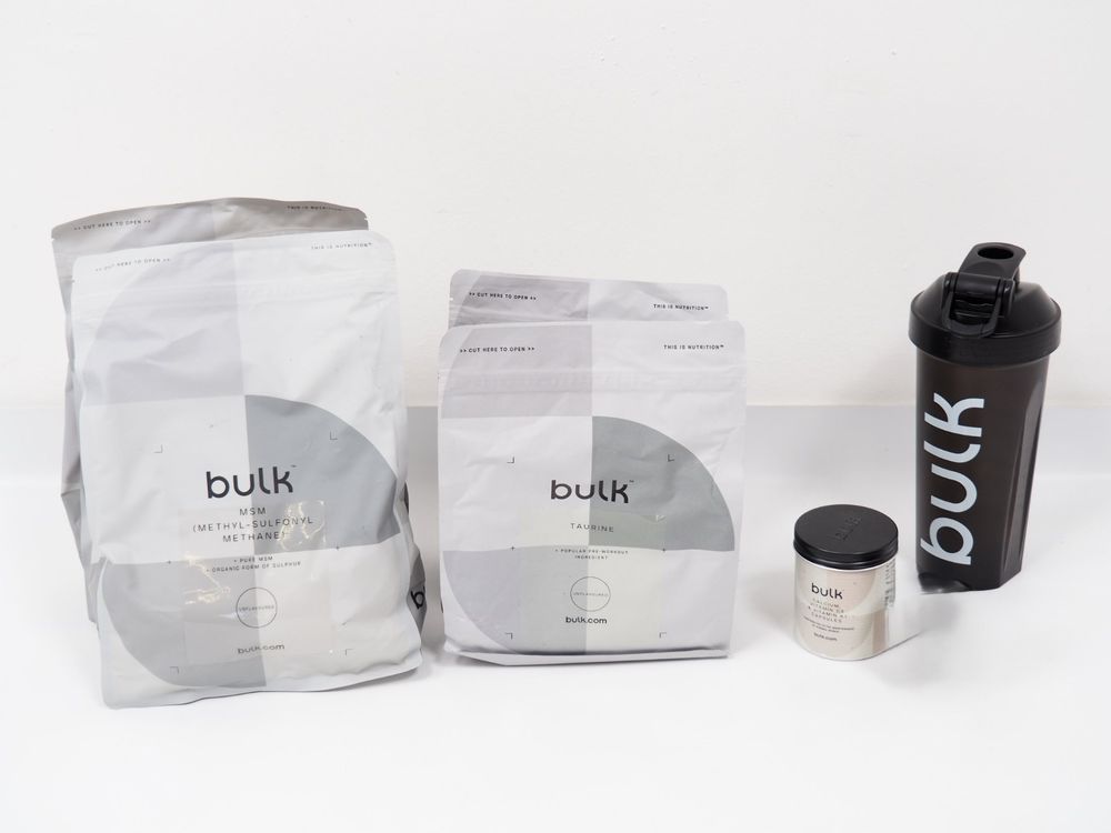 BULK MSM,Taurin & Tabletten + Shaker (24111744) (Neu und ...