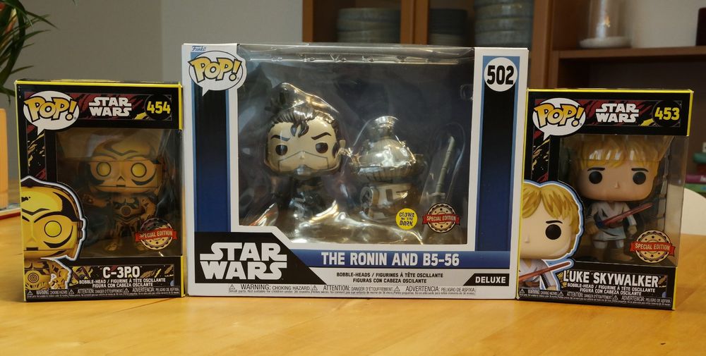 Funko Pop Star Wars: Ronin + B5-56 / Luke Skywalker / C-3PO (Nuovo e ...