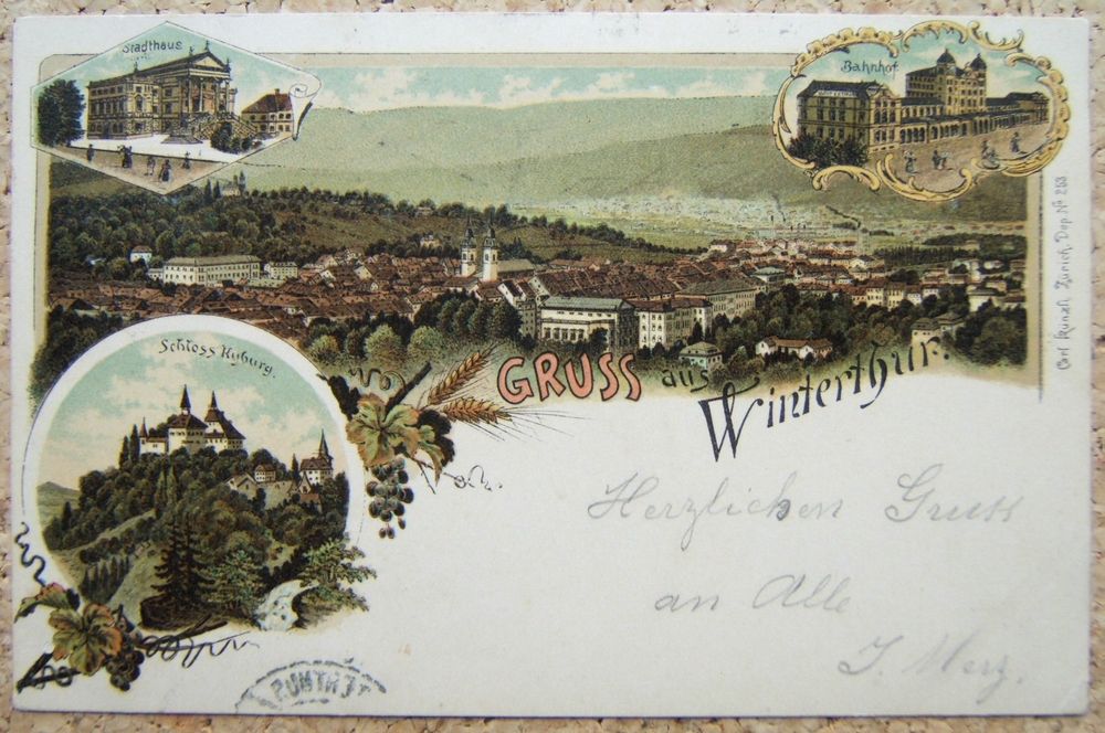LITHO GRUSS AUS WINTERTHUR 1900 | Kaufen auf Ricardo