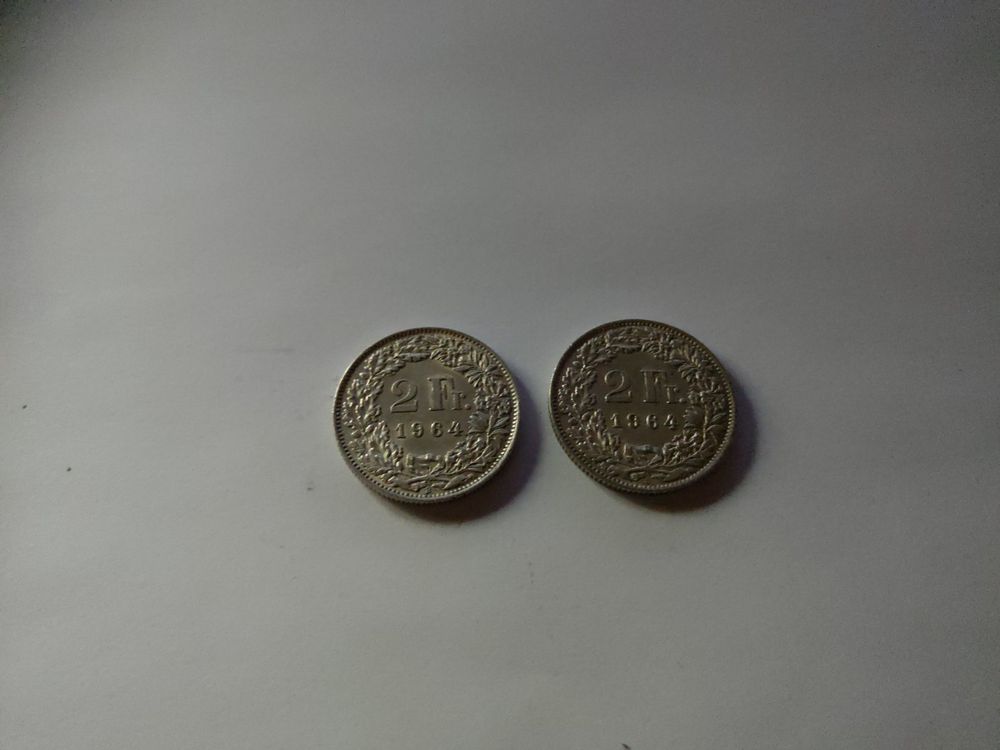 2 Franken Münze Silber 1964 2 Stück (Gebraucht) in Neunkirch für CHF 9.5 – mit Lieferung auf ...