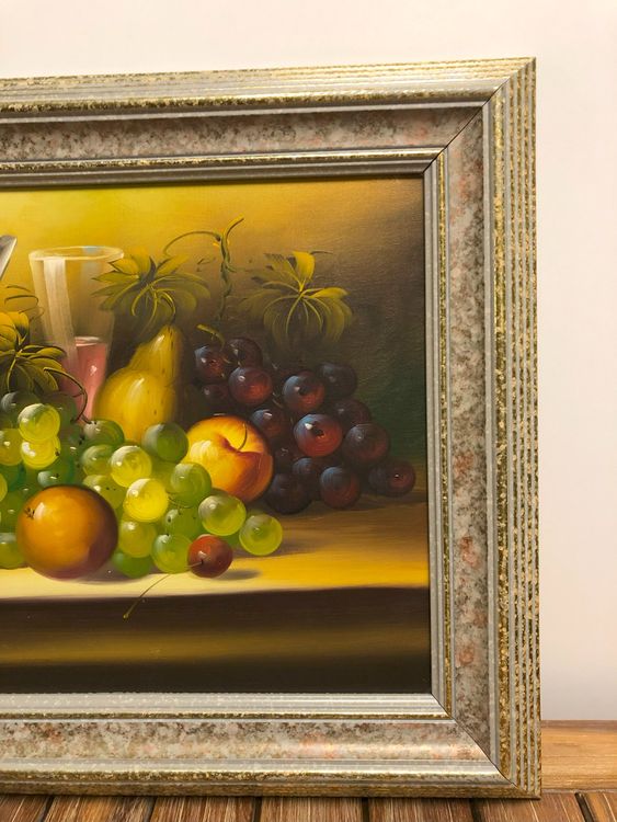 Feines Stillleben Öl Gemälde, 51.5 breit x 41.5 cm hoch (Gebraucht) in ...
