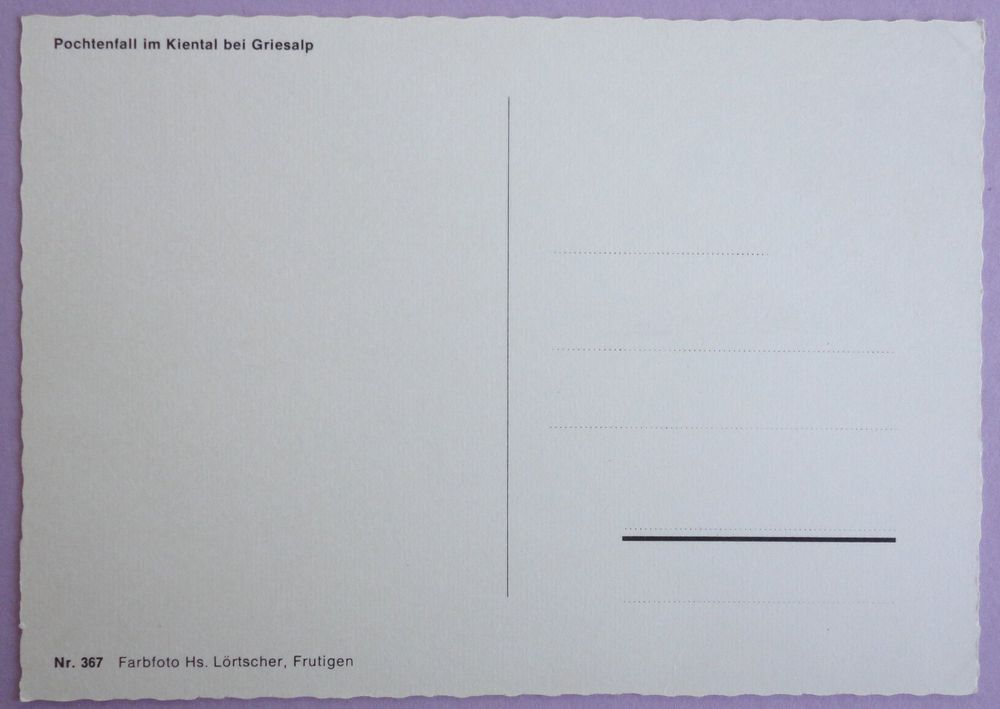Pochtenfall im Kiental bei Griesalp (Gebraucht) in Fétigny für CHF 1 ...