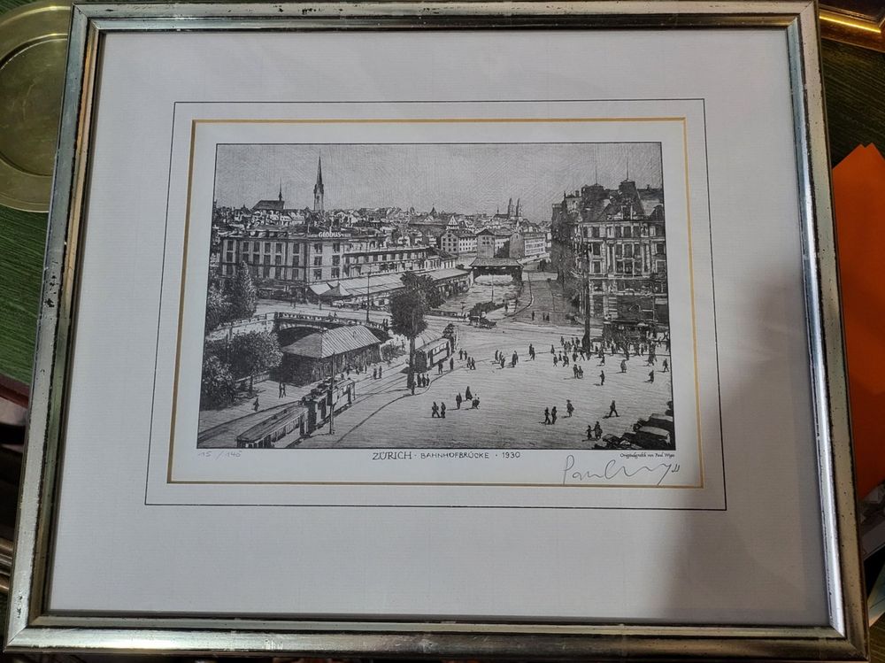Paul Wyss Zurich Bahnhofbrueke 1930 Original Grafik 15/145 (Gebraucht) in Dietikon für CHF 45 ...