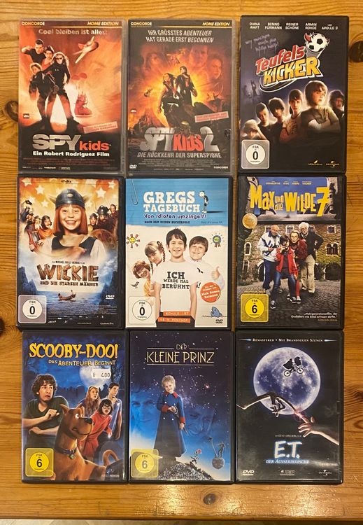 9 DVDs Kinderfilme z.B. Spy Kids 1+2, ET, Wickie, … (Gebraucht) in Schlieren für CHF 6 – mit ...