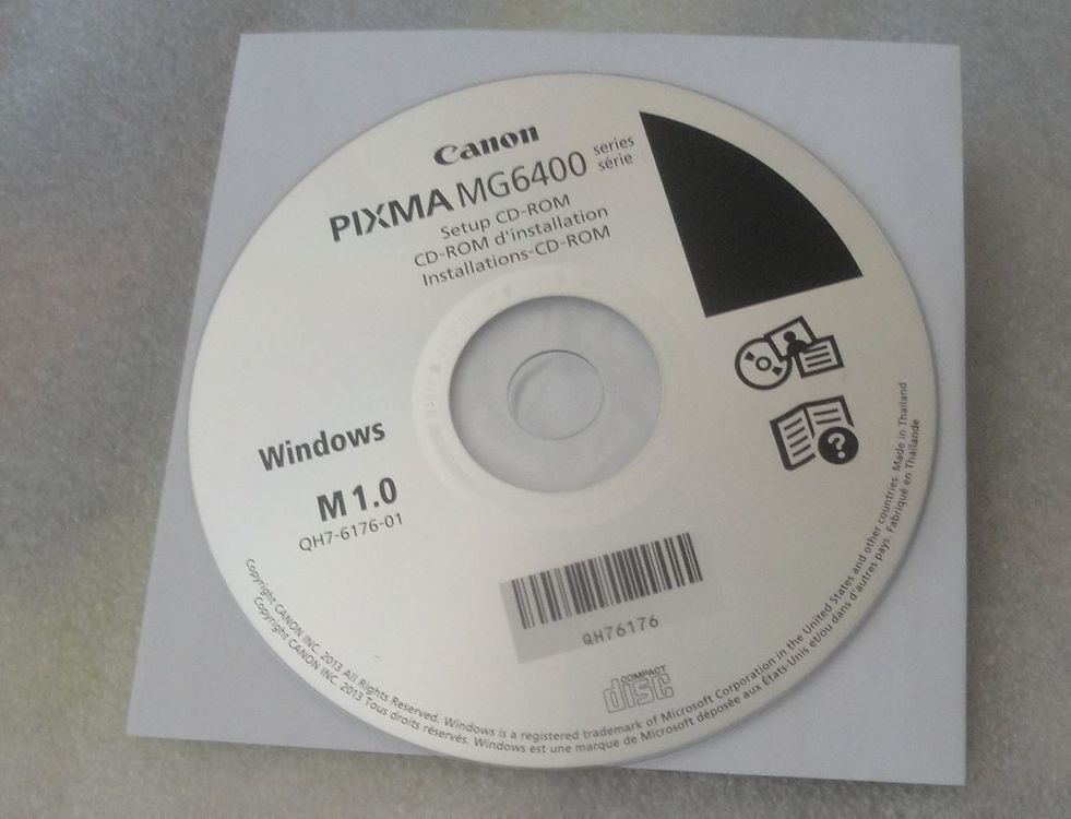 Canon Pixma MG6400 Printer Series Séire Installation CD (Neu (gemäss ...