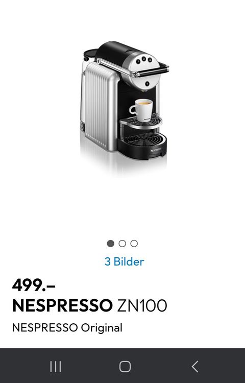 Zenius ZN100 Nespresso Kaffeemaschine (Neu und originalverpackt) in ...