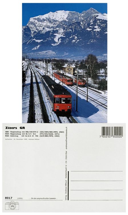 Zizers Landquart Chur Graubünden Ansichtskarte Bahn SBB RhB (Neu (gemäss Beschreibung)) in Bern ...