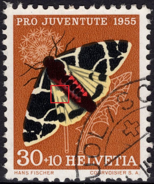 PJ - 30 Rp. Gelber Bär mit Plattenfehler / ABART (Gebraucht) in Eglisau für CHF 9 – mit ...