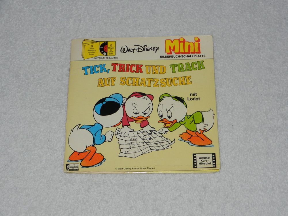 RARE Mini Bilderbuch+Schallplatte DISNEY - TICK,TRICK+TRACK | Kaufen ...