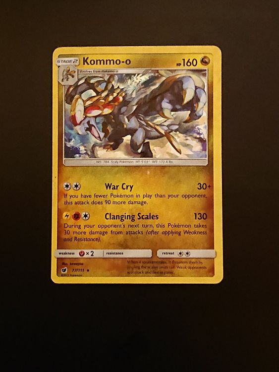 Pokémon - TCG Trading Card Game - Kommo-o 77 /111 Holo (Gebraucht) in ...
