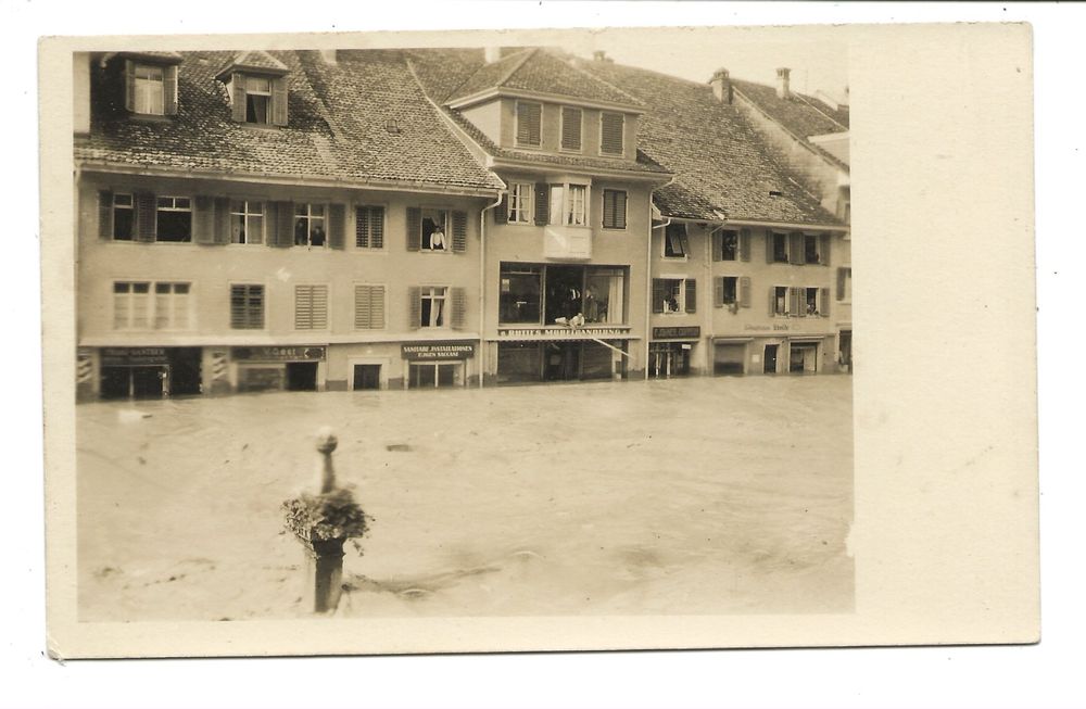 Balsthal (SO) Bezirk Thal Ueberschwemmung im Städtchen 1926 (Gebraucht ...