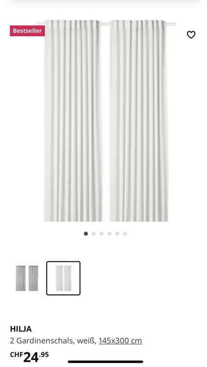 Ikea Hilja Weiss