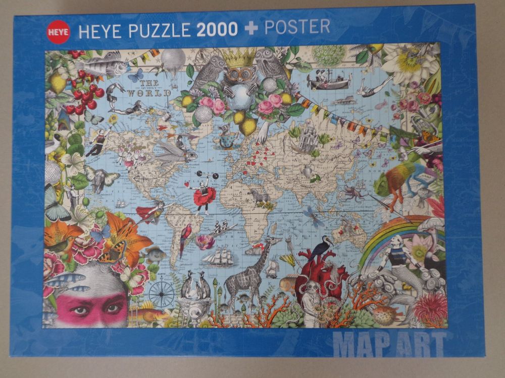 Puzzle 2000 Teile Heye + Poster, Welt, monde, The world (Gebraucht) in ...