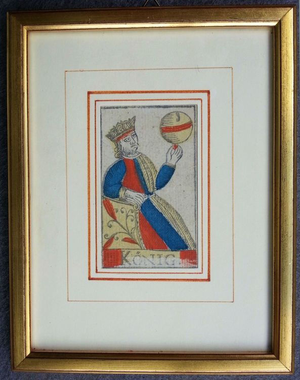 Holzschnitt SCHELLENKÖNIG, antike Spielkarte, um 1800 (Gebraucht) in Oberriet SG für CHF 79 ...
