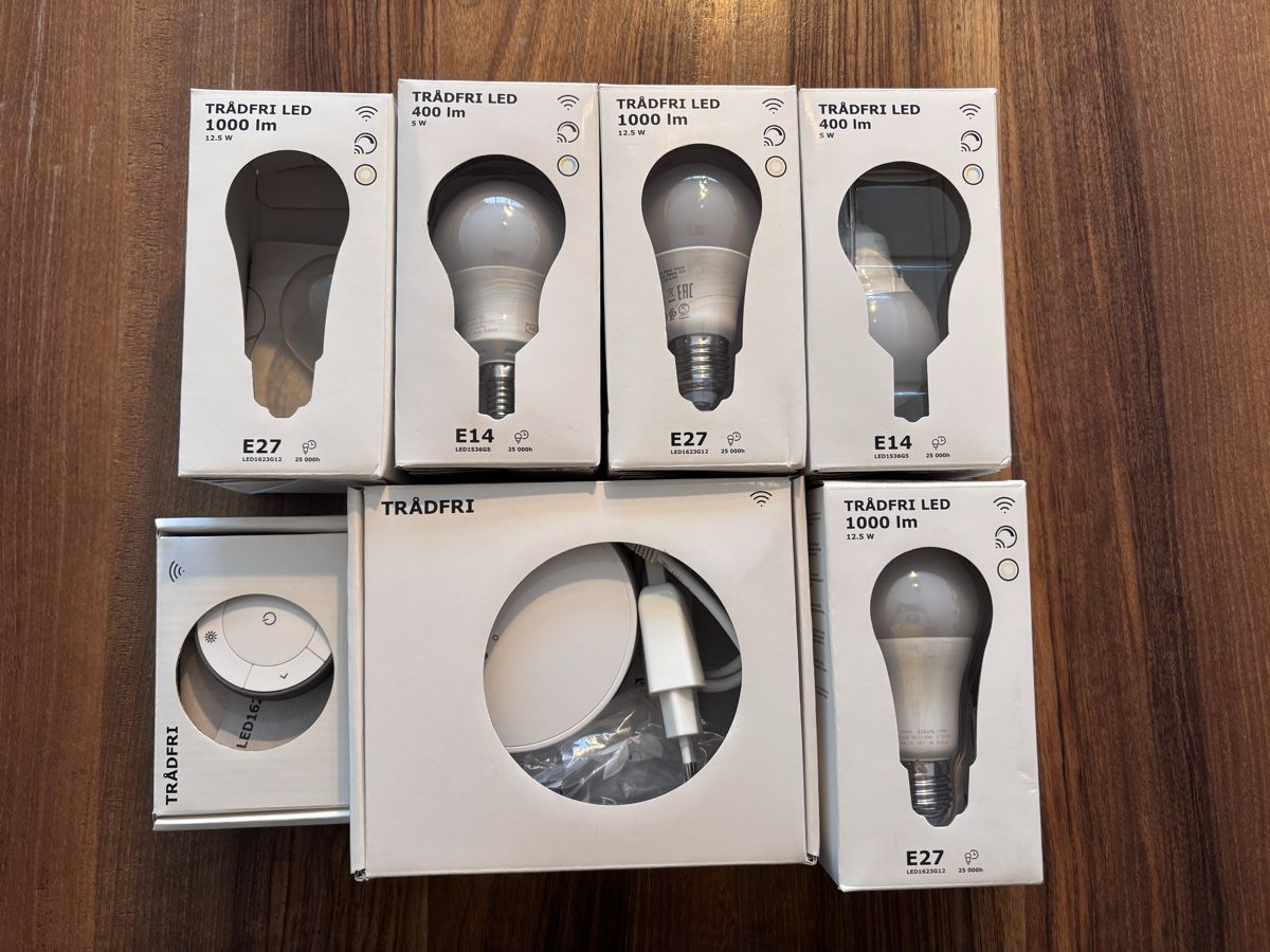 Ikea TRADFRI Lampen Set: E14, E27 + Gateway + Dimmer (Neu) (Neu und originalverpackt) in ...