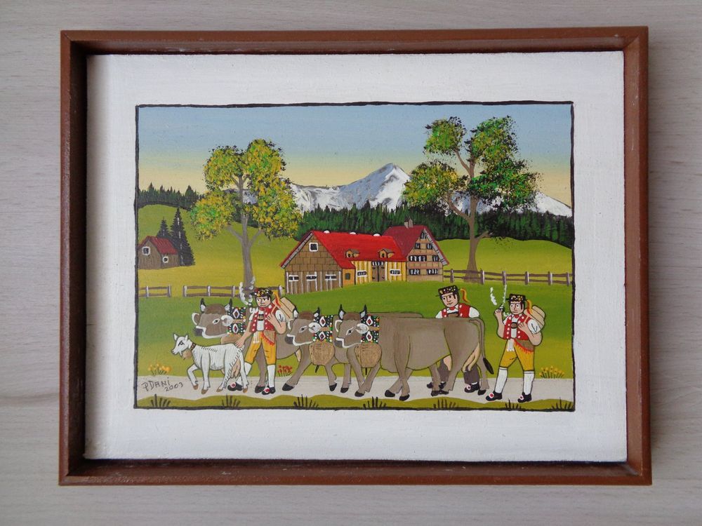 APPENZELLER BILD ALPFAHRT BAUERNMALEREI NAIVE MALEREI (Gebraucht) in Henggart für CHF 35 – mit ...