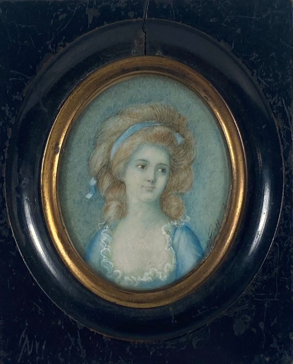 Antike Miniatur Gemälde unleserlich Signiert | Kaufen auf Ricardo