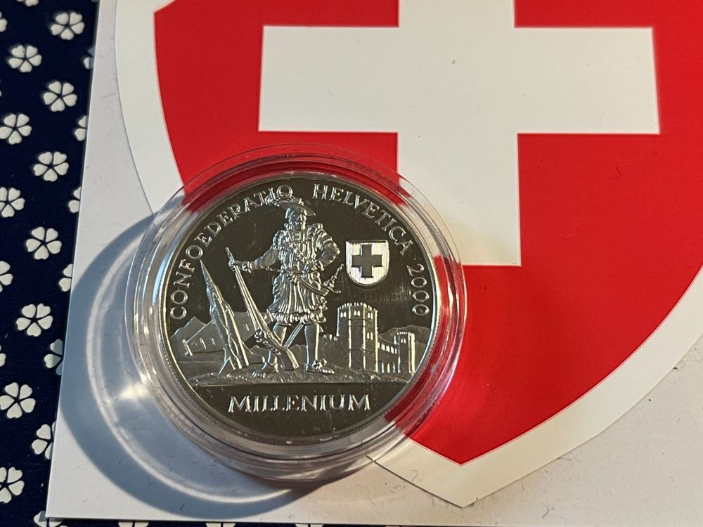 1 Unze Silber / Helvetia Taler - Polierte Platte (Neu (gemäss Beschreibung)) in Arch für CHF 38 ...