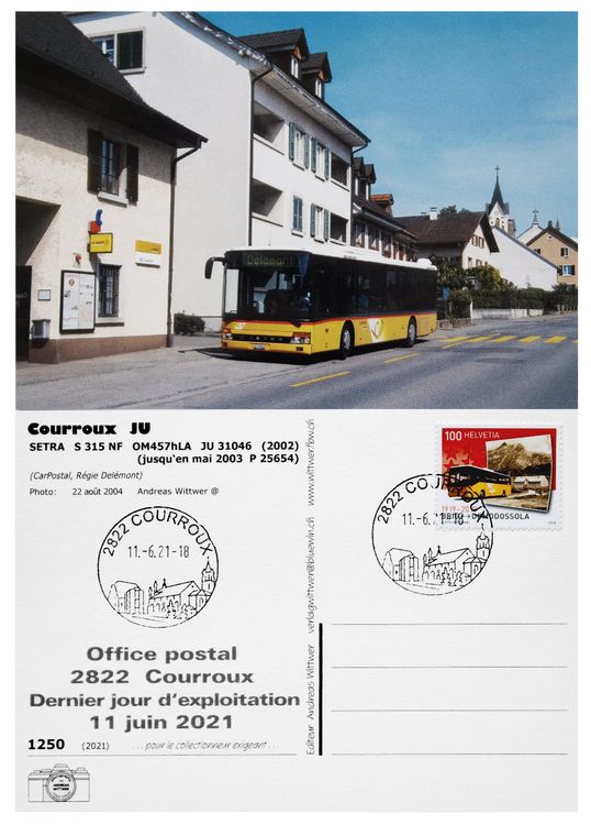Courroux Delémont Jura Letzttag Post Postauto Setra S315NF | Kaufen auf ...