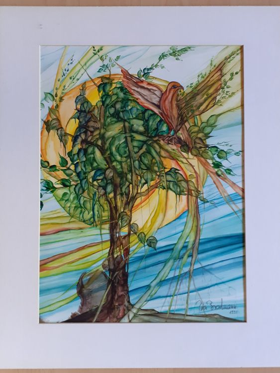 Original Bild v. Pia Brodmann "Der Adler" signiert 1991 (Gebraucht) in ...