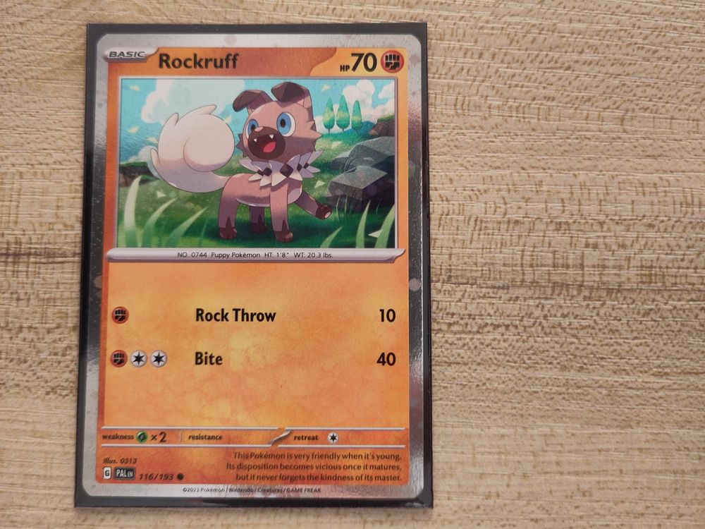 Paldea Evolved Rockruff Cosmos holo 116/193 - EN (Gebraucht) in Bern ...
