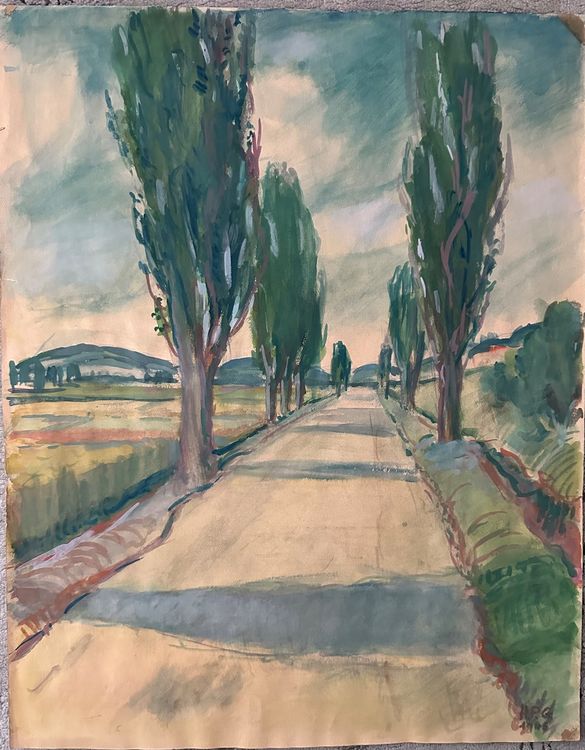 40.er Jahre Feld Ansicht Aquarell Monogr (Gebraucht) in Root für CHF 5 – mit Lieferung auf ...
