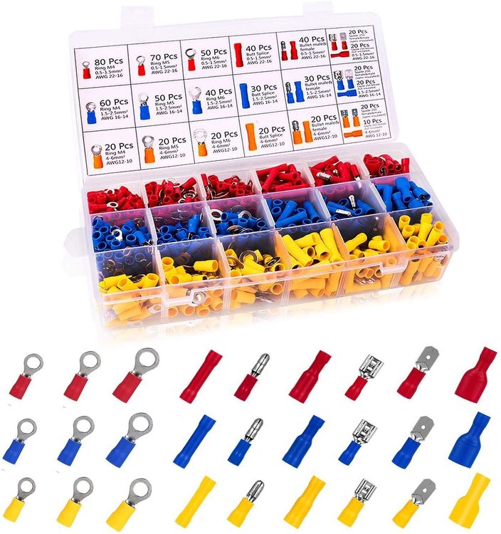 Kabelschuhe Set 700 Teile Rundstecker (Neu (gemäss Beschreibung)) in ...