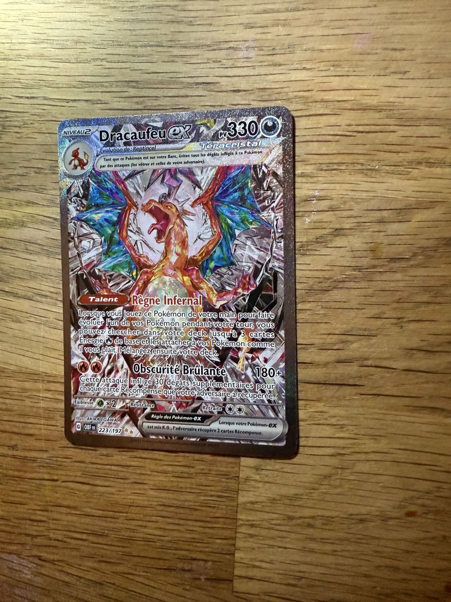 Pokémon Dracaufeu EX Téracristal 223/197 Sortie de booster (Neuf (Voir ...