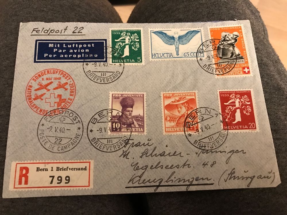 Schweizer Flugpost Karte Feldpost 1940 | Kaufen auf Ricardo