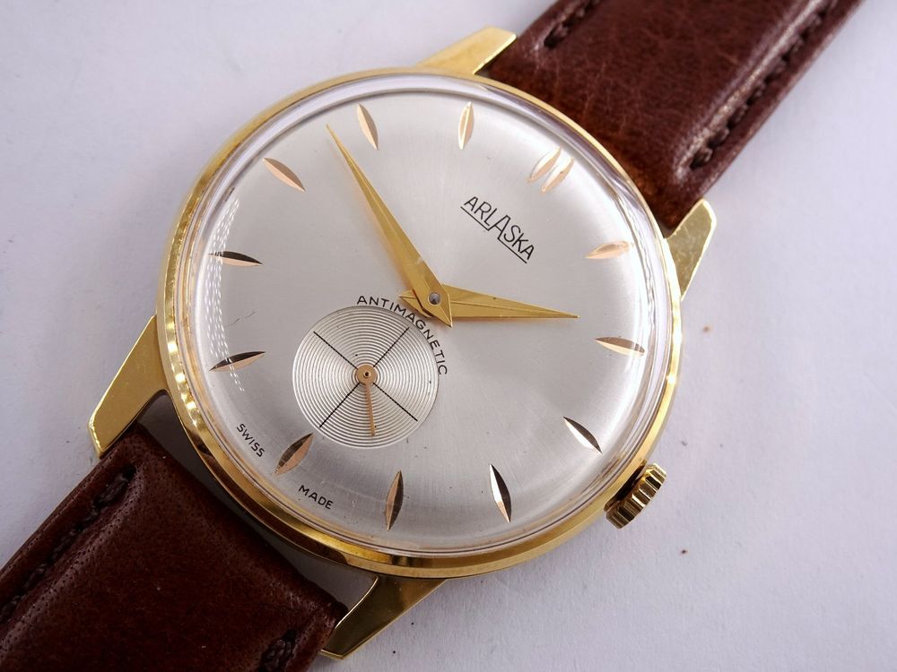 ARLASKA 1950ER HANDAUFZUG UNITAS KALIBER HERREN SAMMLERUHR (Gebraucht ...